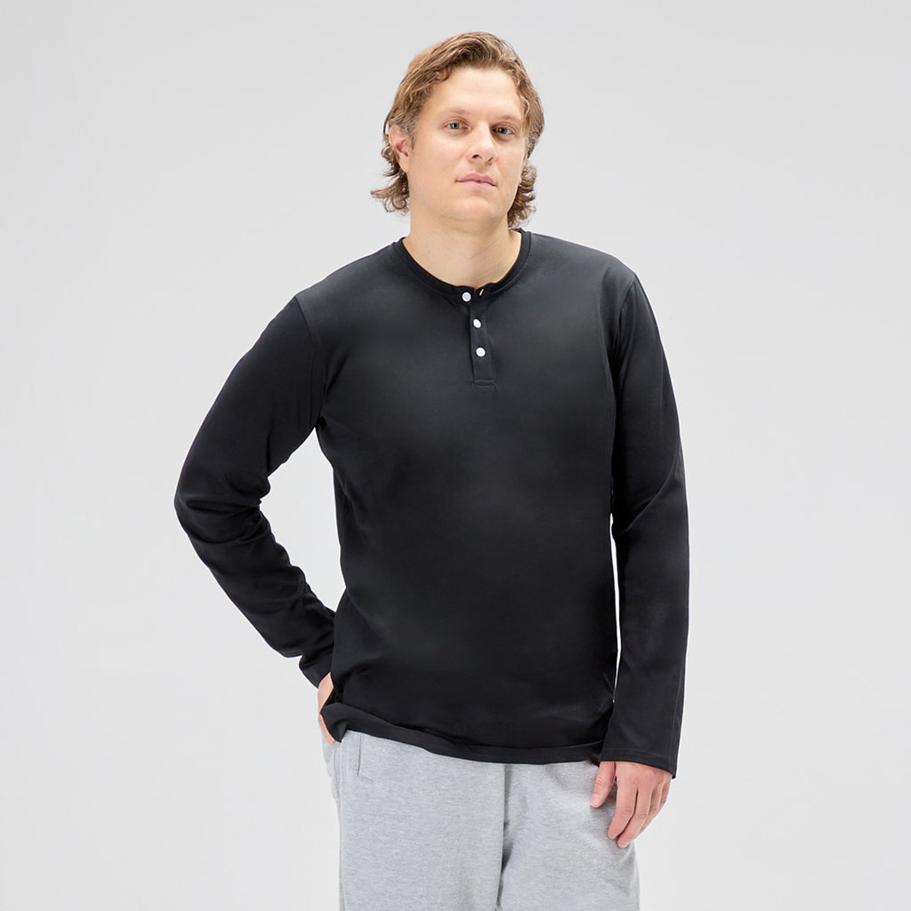 Dual Blend Henley Long Sleeve for Tall, Slim Men | TallSlim