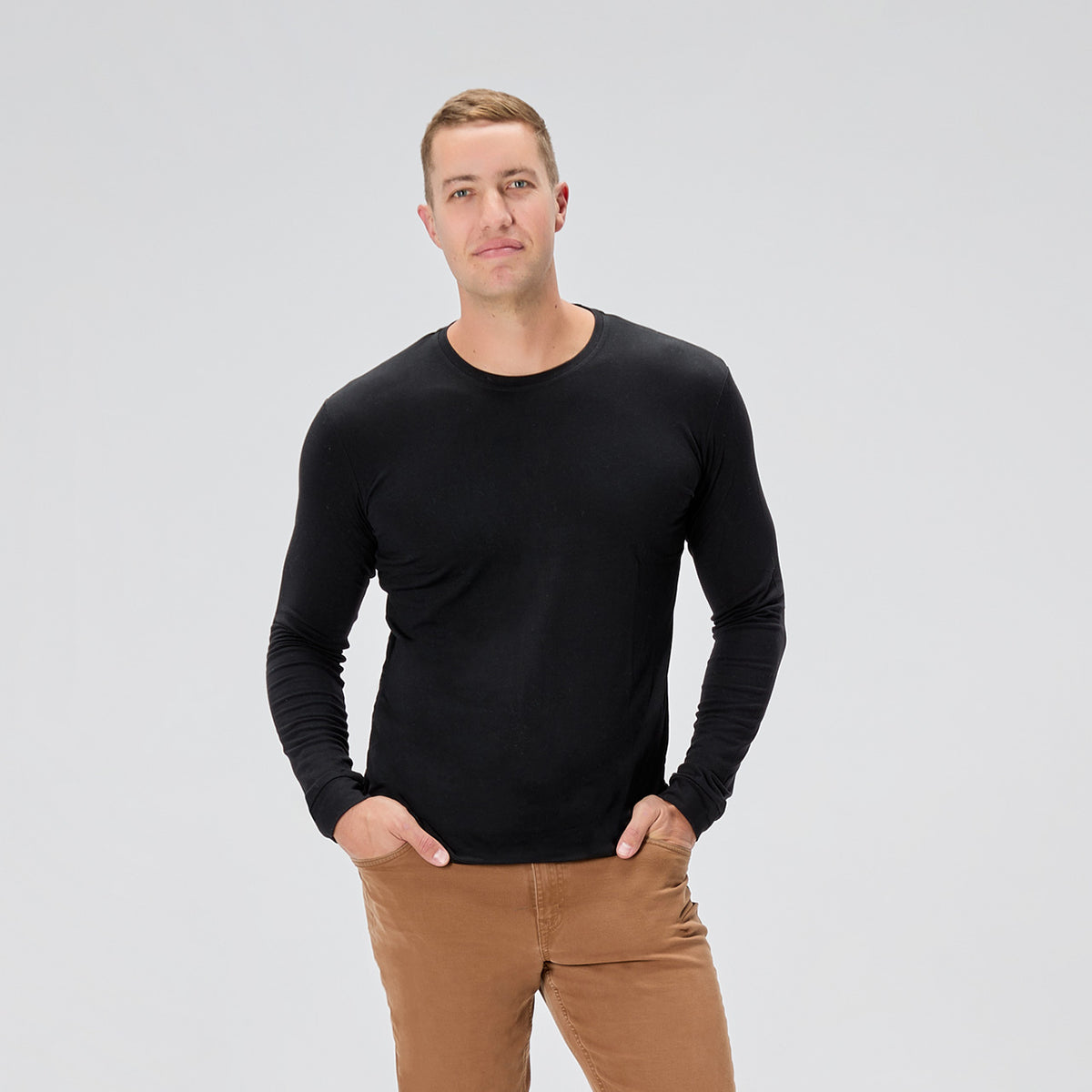 Original Crew Neck Long Sleeve for Tall Slim Men | TallSlim