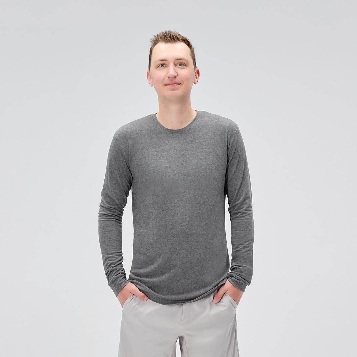 Original Crew Neck Long Sleeve for Tall Slim Men | TallSlim